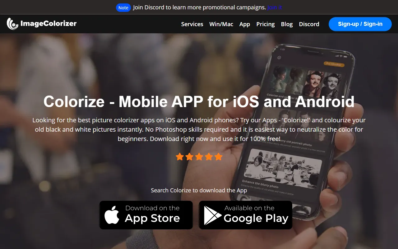 Colorize - Mobile APP for iOS and Android. | Random AI Product