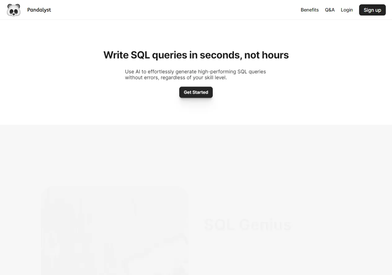 Pandalyst Is A Tool To Write Sql Queries Faster And Without Errors By Generating High Performing