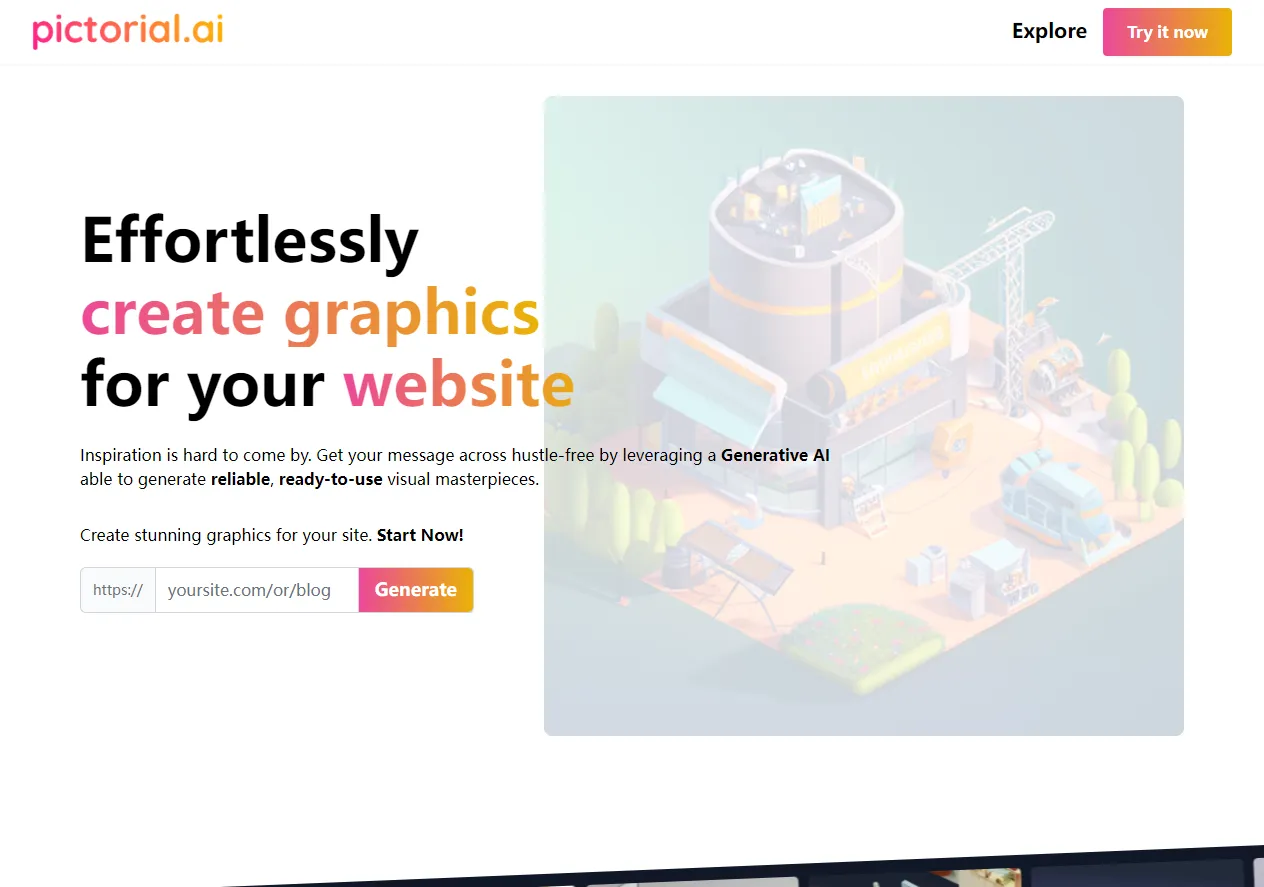 Pictorial - Effortlessly Create Graphics for Your Web Applications. | Random AI Product