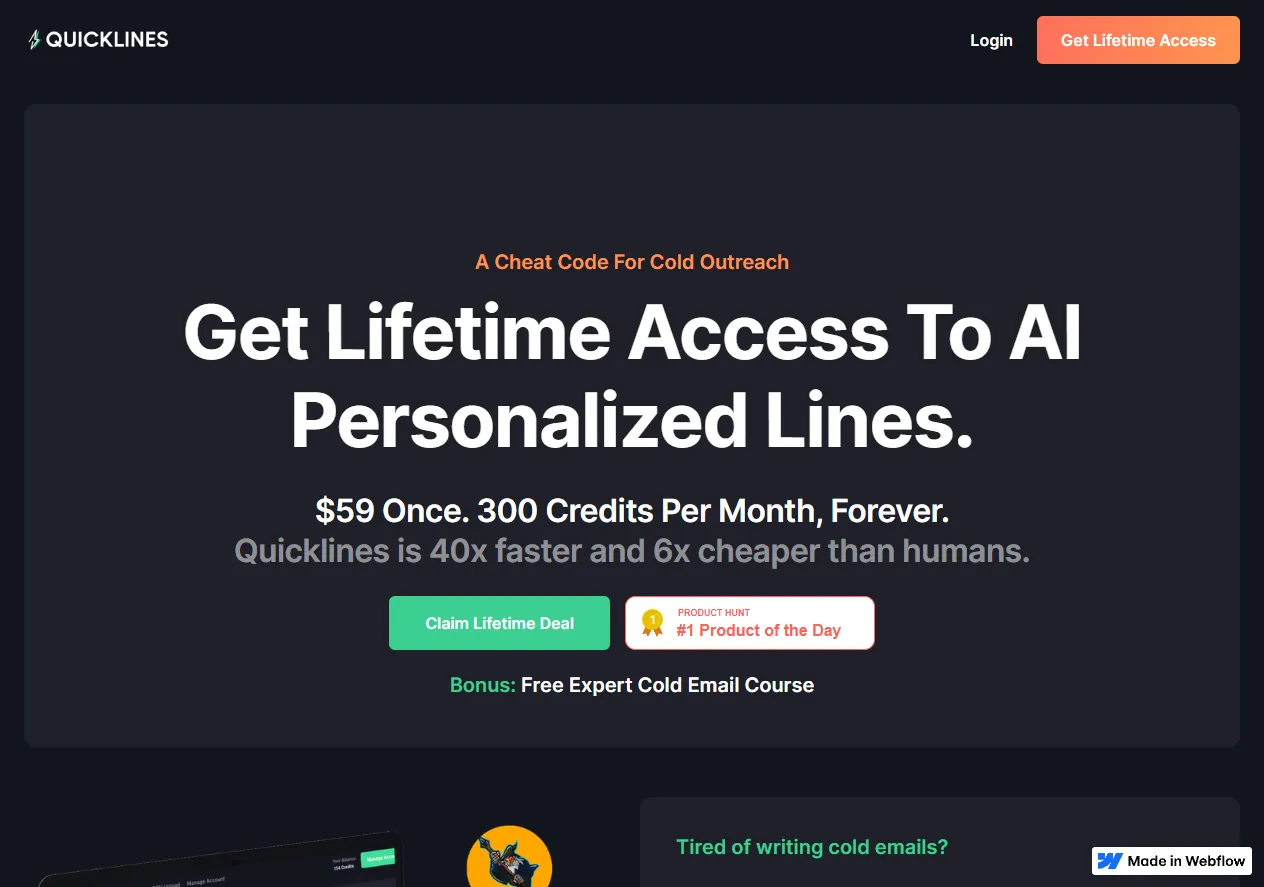 Quicklines Lifetime Access - Only $59. | Random AI Product