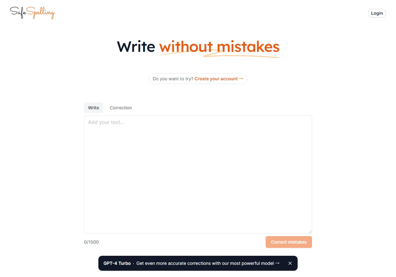 Safespelling - Write Without Mistakes. | Random AI Product