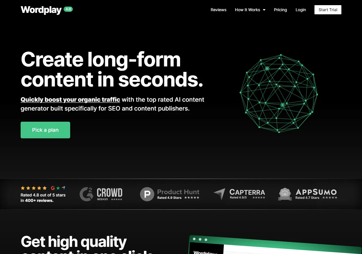 Create Long-Form Content in Seconds. | Random AI Product